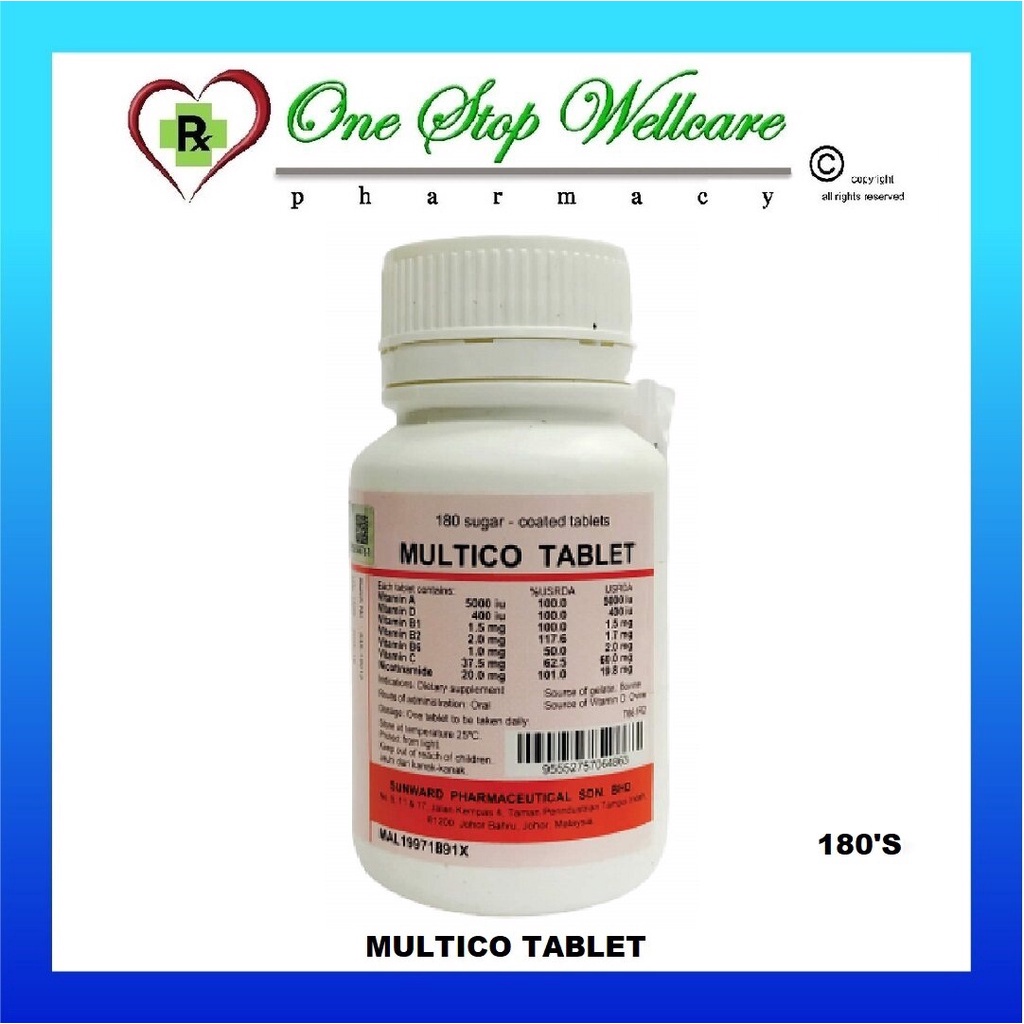 MULTICO TABLET 180'S (EXP:03/2028) | Shopee Malaysia