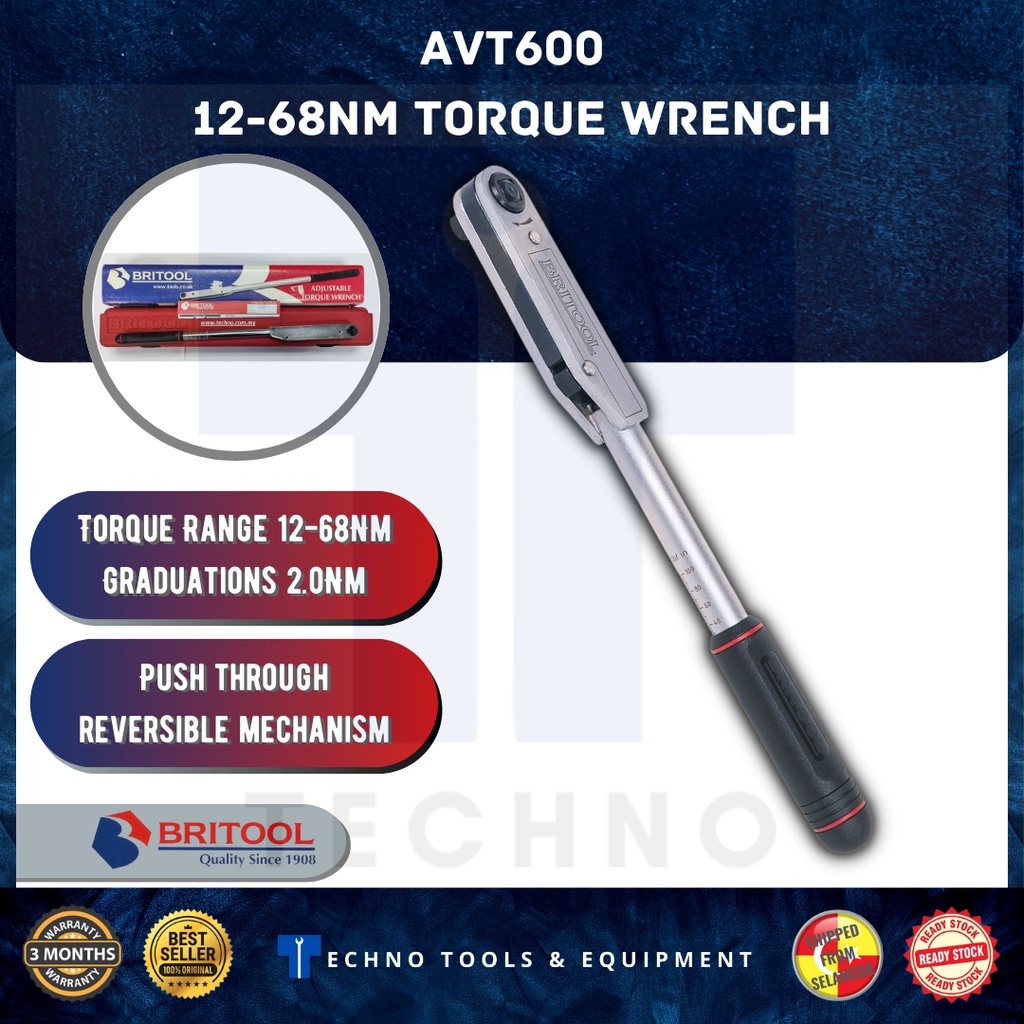 BRITOOL AVT600 TORQUE WRENCH 12-68NM - New | Shopee Malaysia