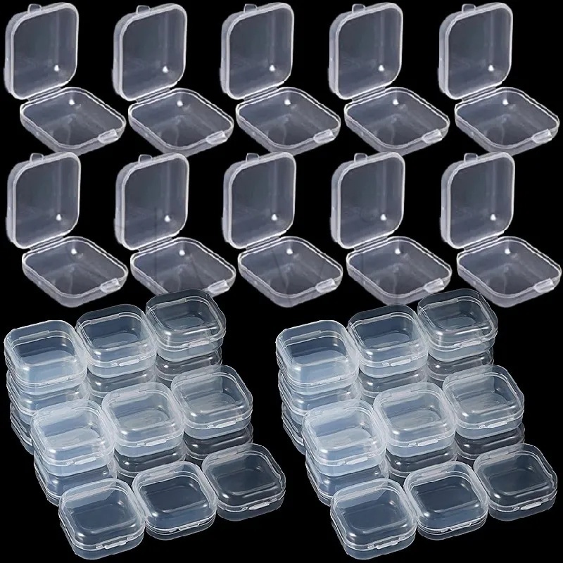 5/10Pcs Decorations Container Storage Dust-proof Transparent Plastic ...