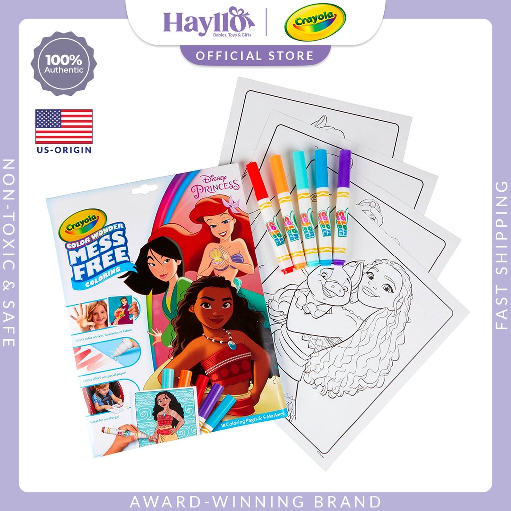 Crayola Color Wonder Mess-Free Disney Princess Coloring Set (18 ...