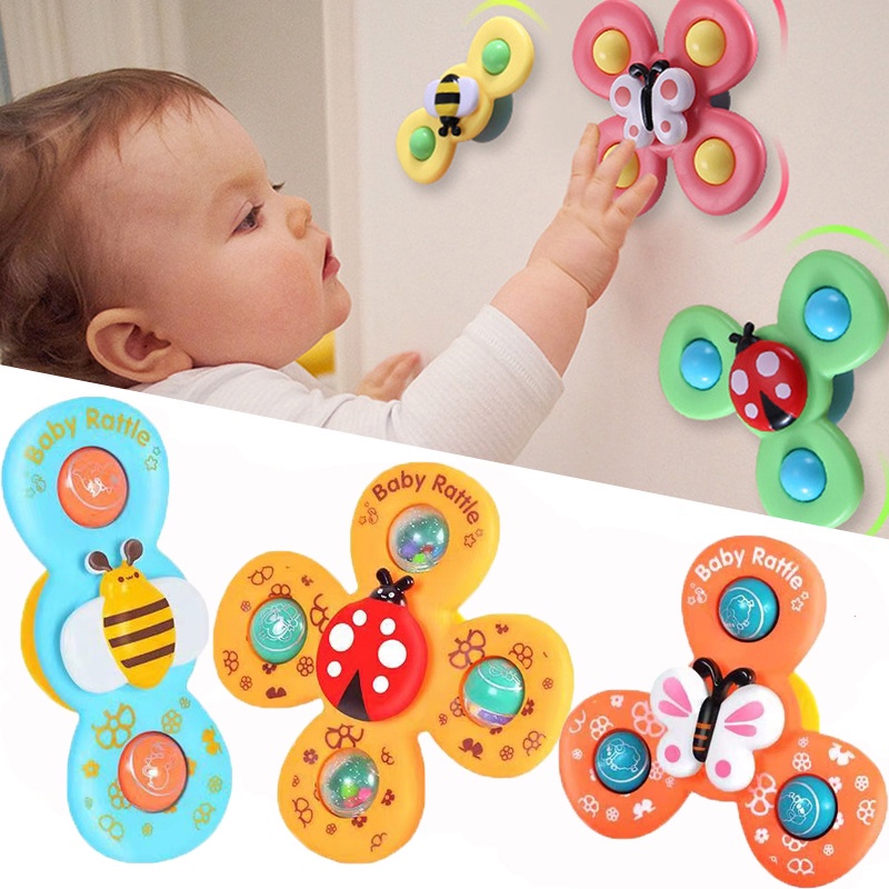 Children's suction cups playing with water, turning around, playing ...