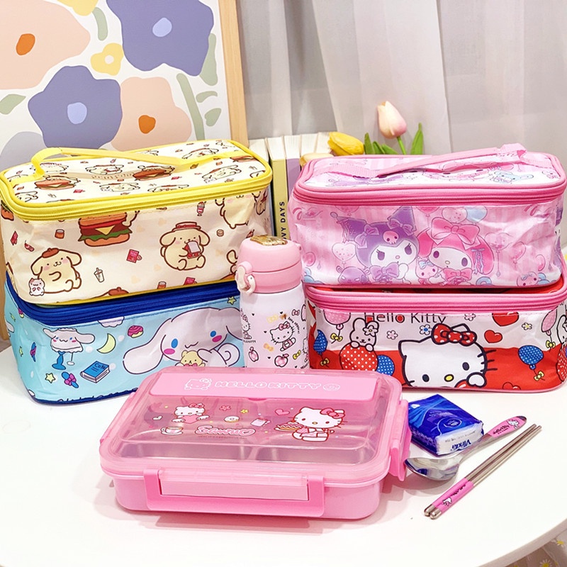 Kuromi Cinnamoroll Lunch Bag for Kids Boys Aluminum Foil Cooler ...