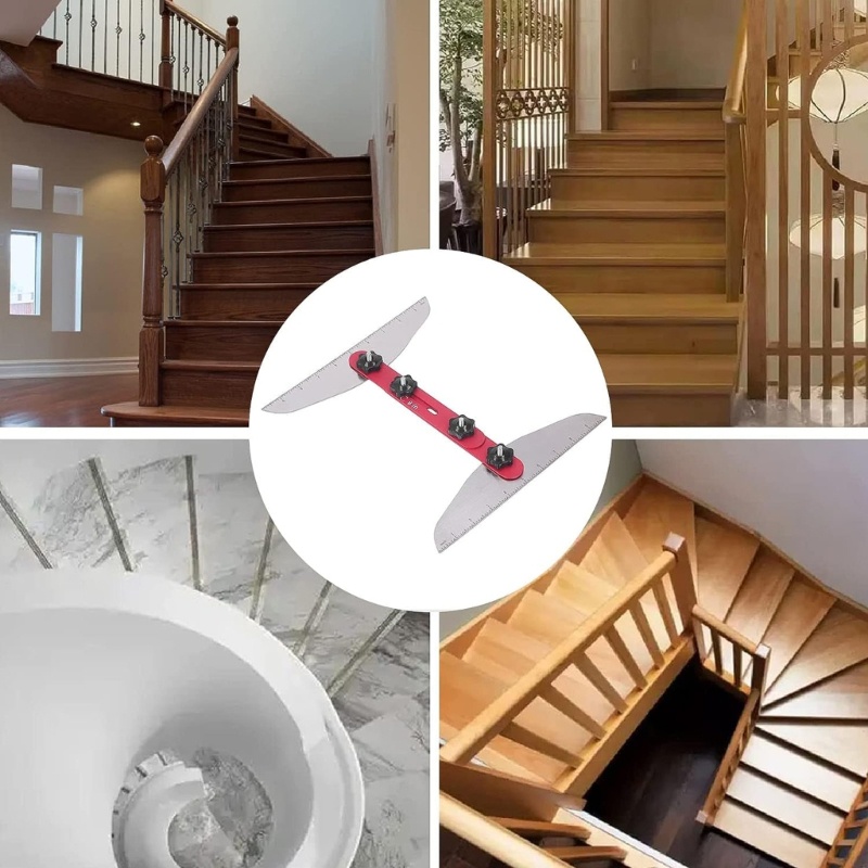 PCF* Stair Tread Measuring Tool Stair Tread with Scale for Risers ...