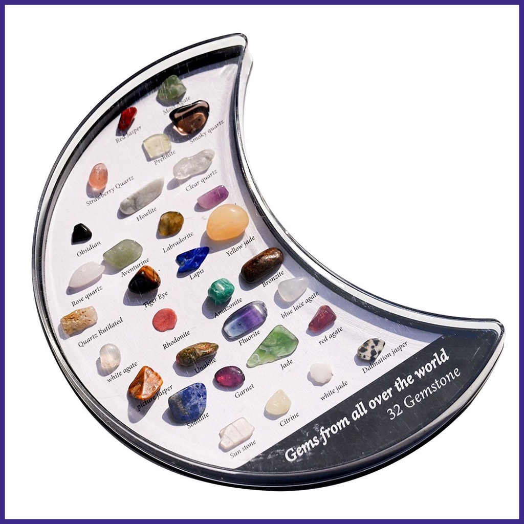 Crystal Rock Collection 32pcs Rock Samples For Studying Geology And ...