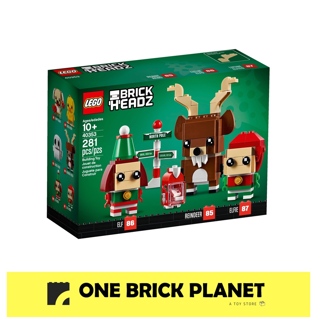 LEGO Brickheadz 40353 - Reindeer Elf and Elfie | Shopee Malaysia
