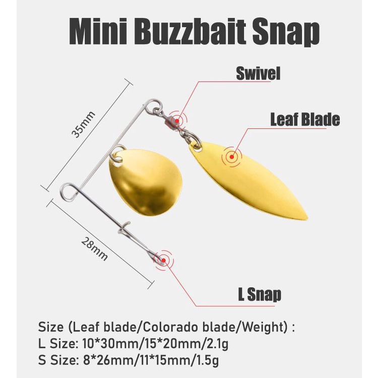 Anh BS02 Mini Spinnerbait Buzzbait Snap Double Blade Single Blade ...