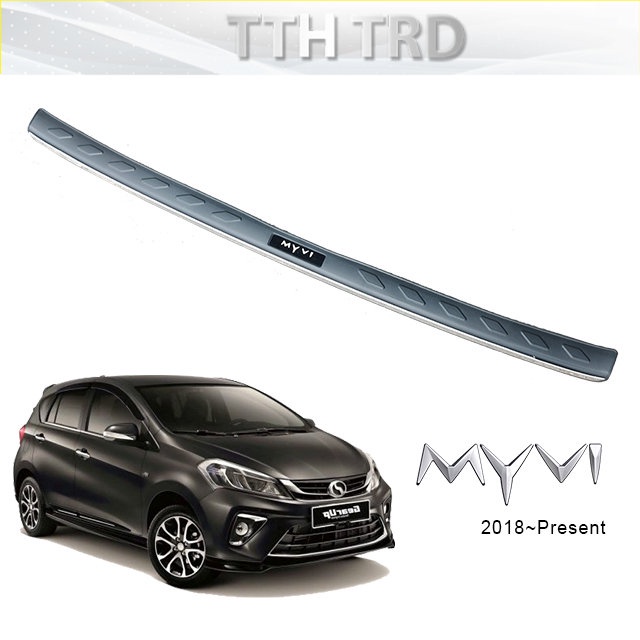 HC CARGO Perodua MYVI G3 2018 Above 3D Bumper Pad Rear Bumper Guard ...