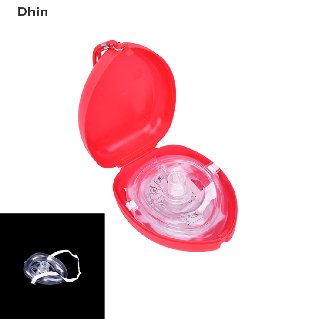 [Dhin] 1 Pocket CPR Mask in hard case Resuscitation Face Shield First ...
