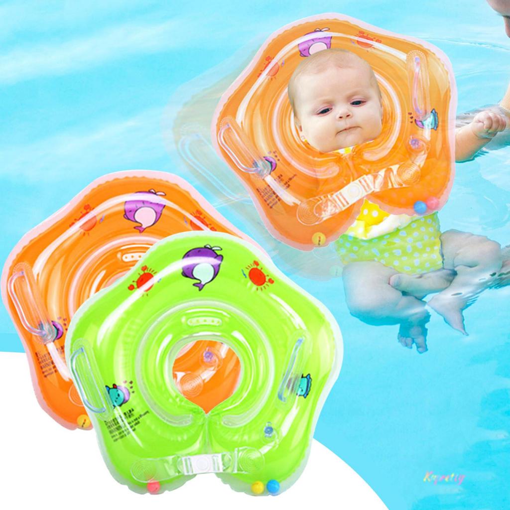 RAINBOW-Inflatable Swimming Tube Baby Cartoon & Cute Printed Neck Swim ...
