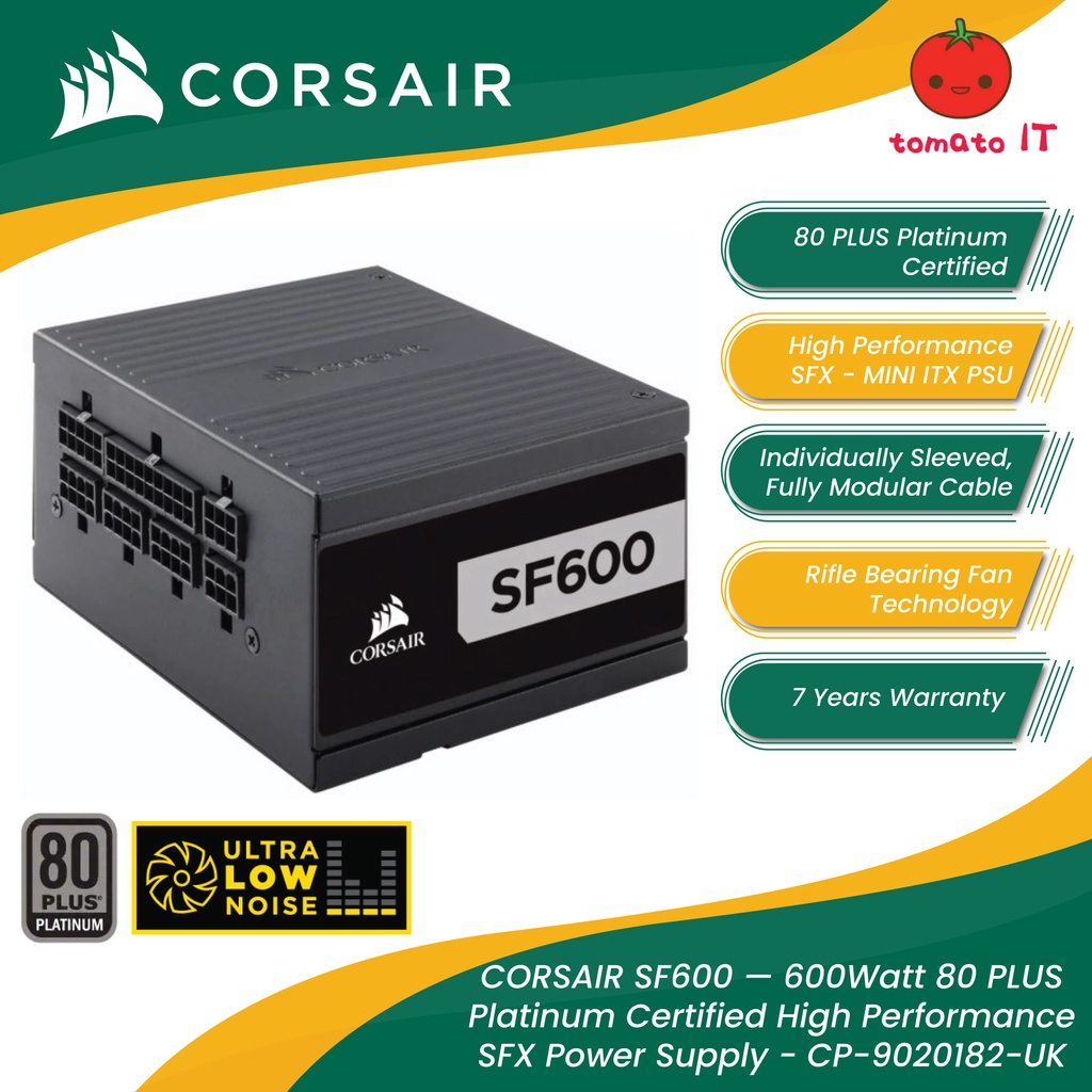 CORSAIR SF Series SF600 600w Full Modular 80+ Platinum SFX Power Supply - CP-9020182-UK | Shopee ...