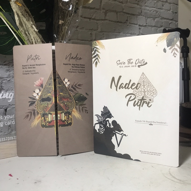 Javanese Theme Invitations Puppet Invitations Wedding Invitations ...