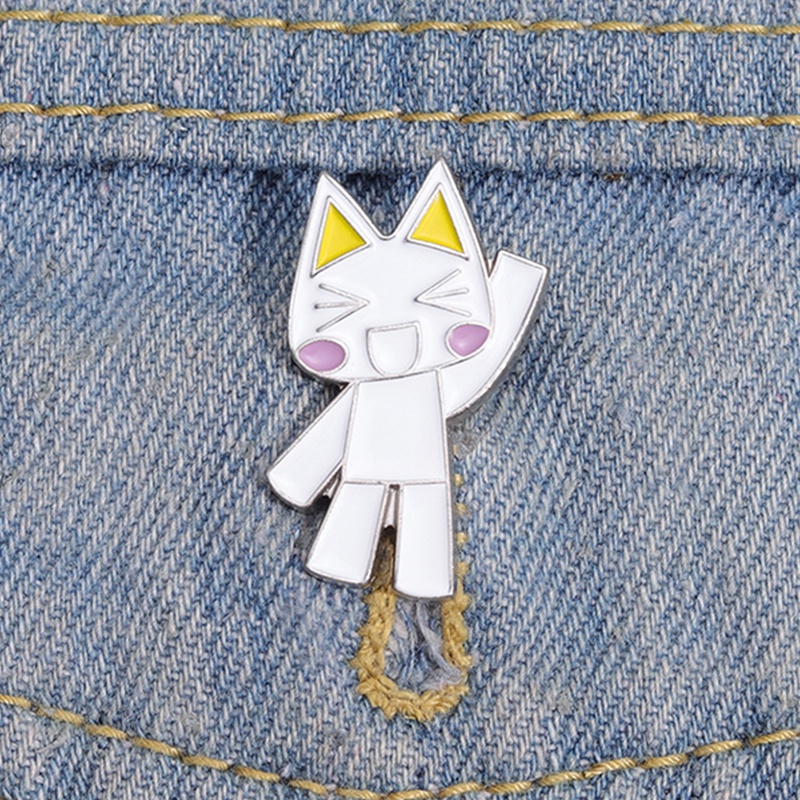 Kawaii Toro Inoue Cat Enamel Pin Cute Kitten Brooch Badges Lapel Pin ...