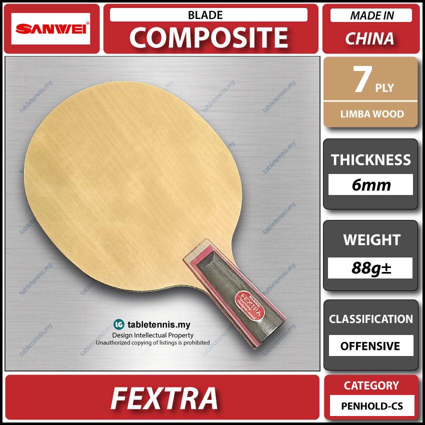 Sanwei Blade Fextra CS All Wood Table Tennis Blade Paddle Racket Ping ...