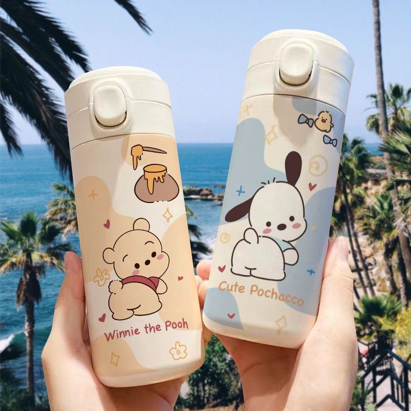 Winnie The Pooh And Pacha Dog Cartoon Thermos Cup Large Capacity Small ...
