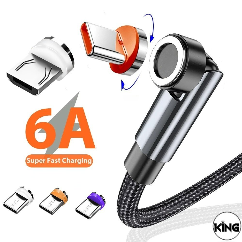 KI for Android 360 Degree Rotating Round Cable Plug Micro USB C Plugs ...