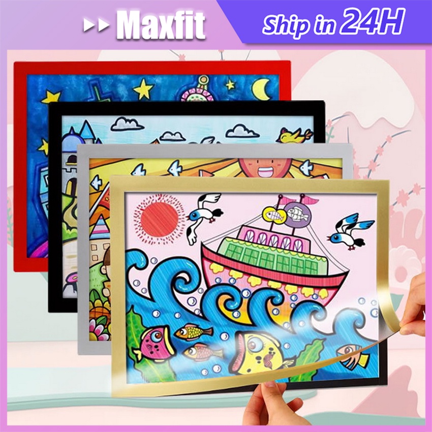 A3 A4 A4 Document Sign Holder Frosted Magnetic File Frame PVC Wall ...