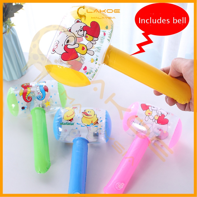 LAKOE Baby Kids Cartoon Inflatable Hammer Toys Cute Animal Pattern Bell ...