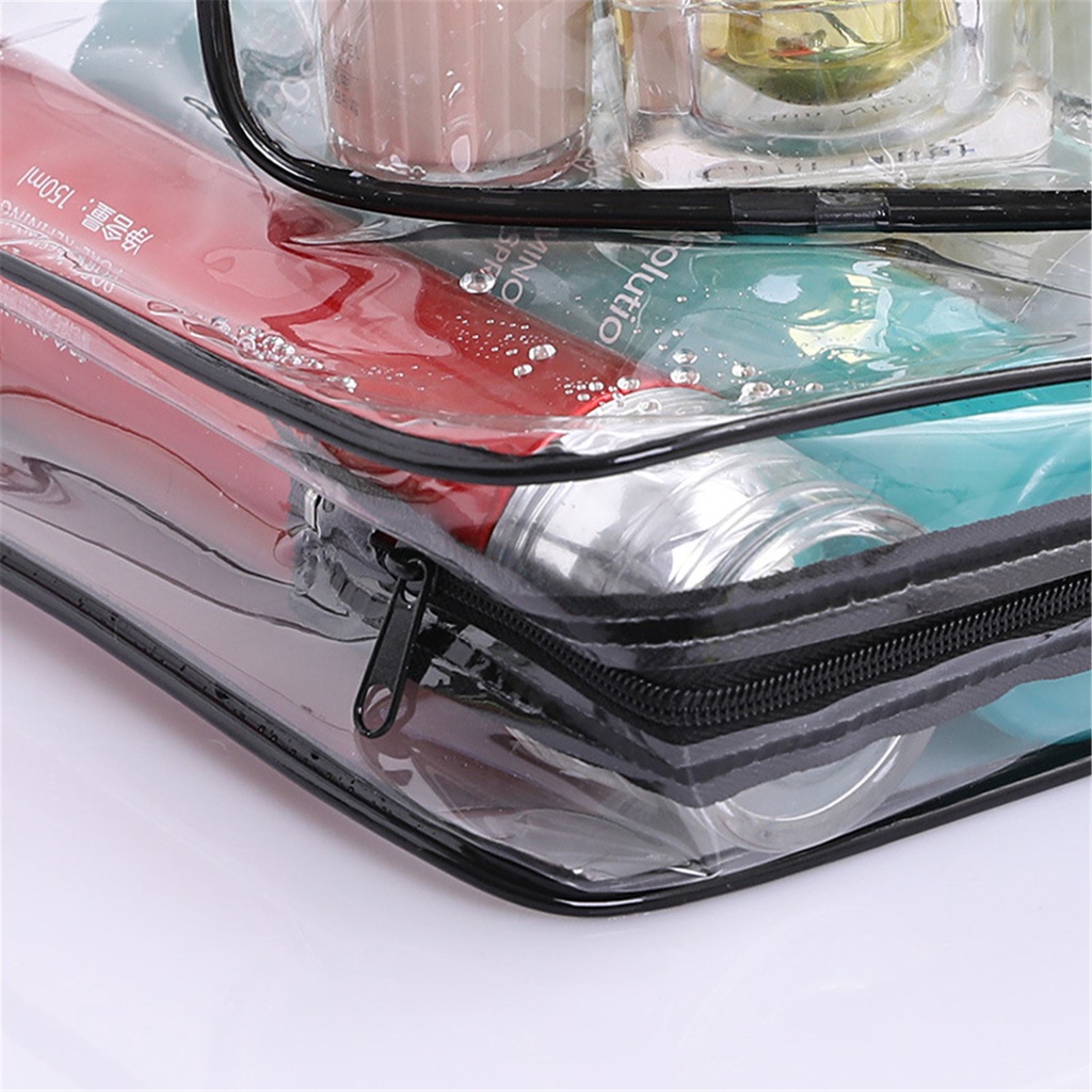 Clear PVC Travel Toiletry Bag / Waterproof Vinyl Organizer Clear Makeup ...