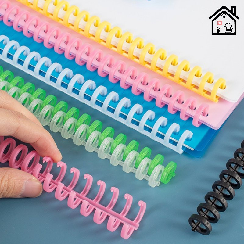 30 Holes DIY Random Color Plastic Spiral Binding Clips/ Creative ...