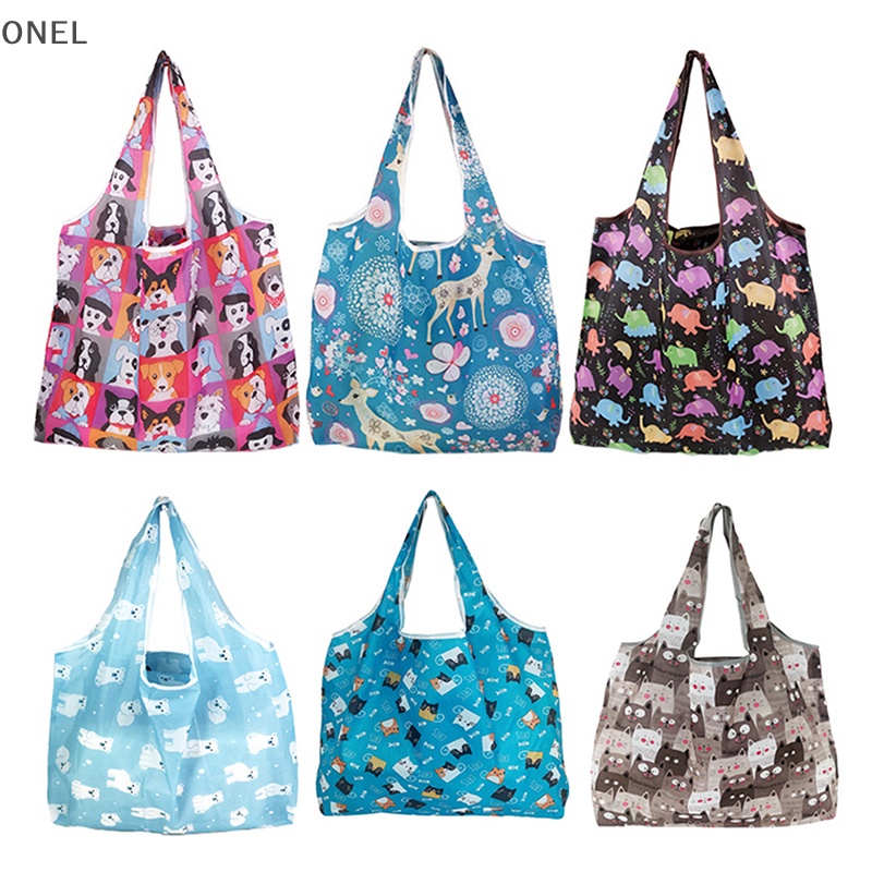 on 1Pc Foldable Shopping Bag Reusable Travel Grocery Bag Eco-Friendly ...