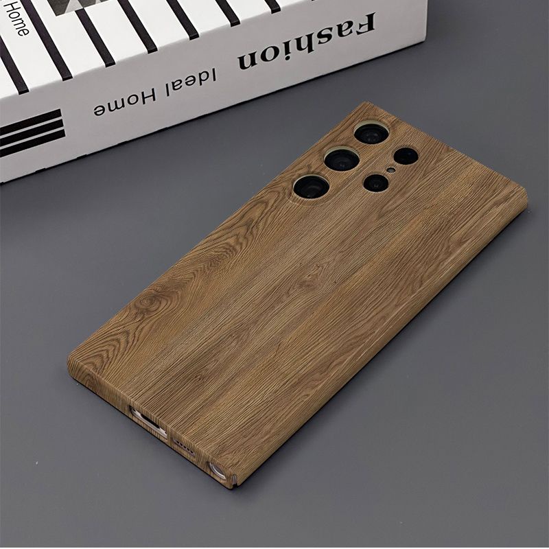 Luxury Walnut Wood Grain Phone Case for Samsung Galaxy S23 Ultra ...