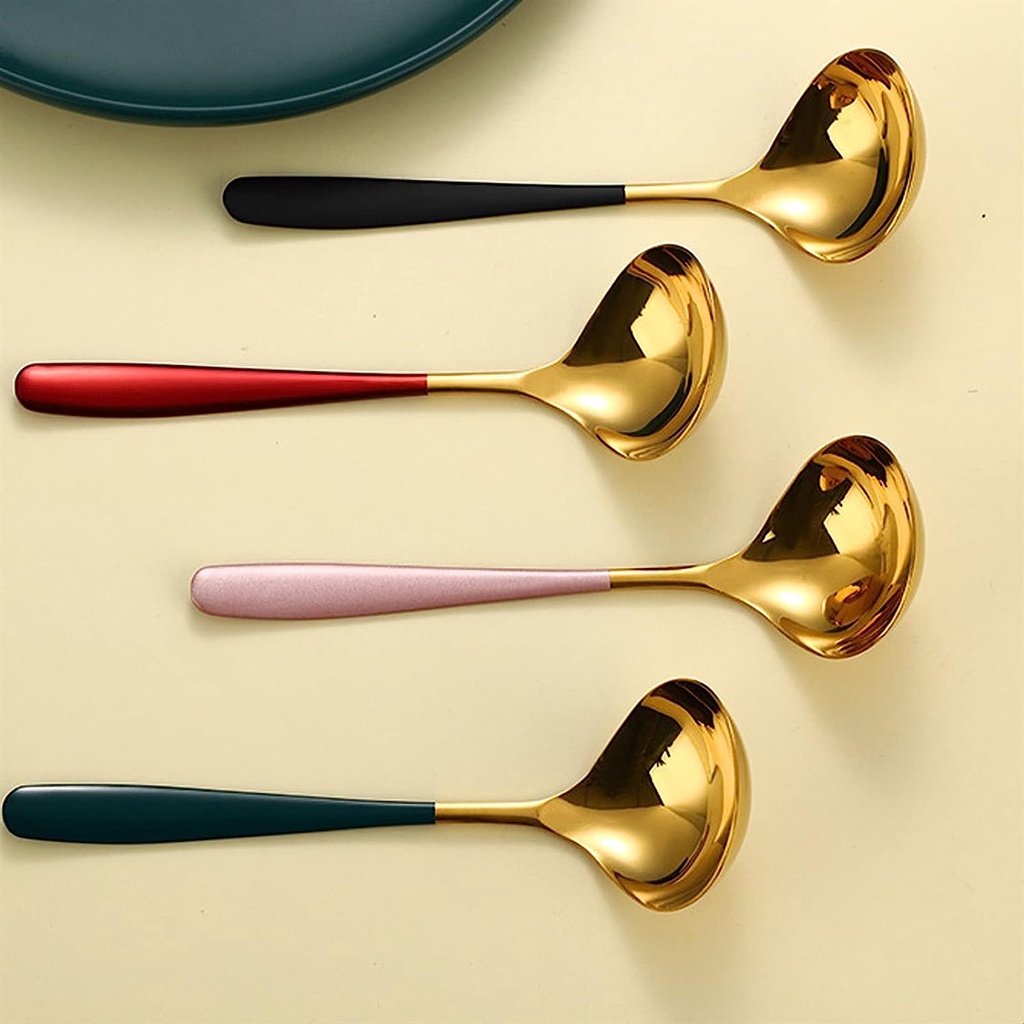 Produk Nordic Golden Stainless Steel Soup Serving Spoon 304 Stainless ...