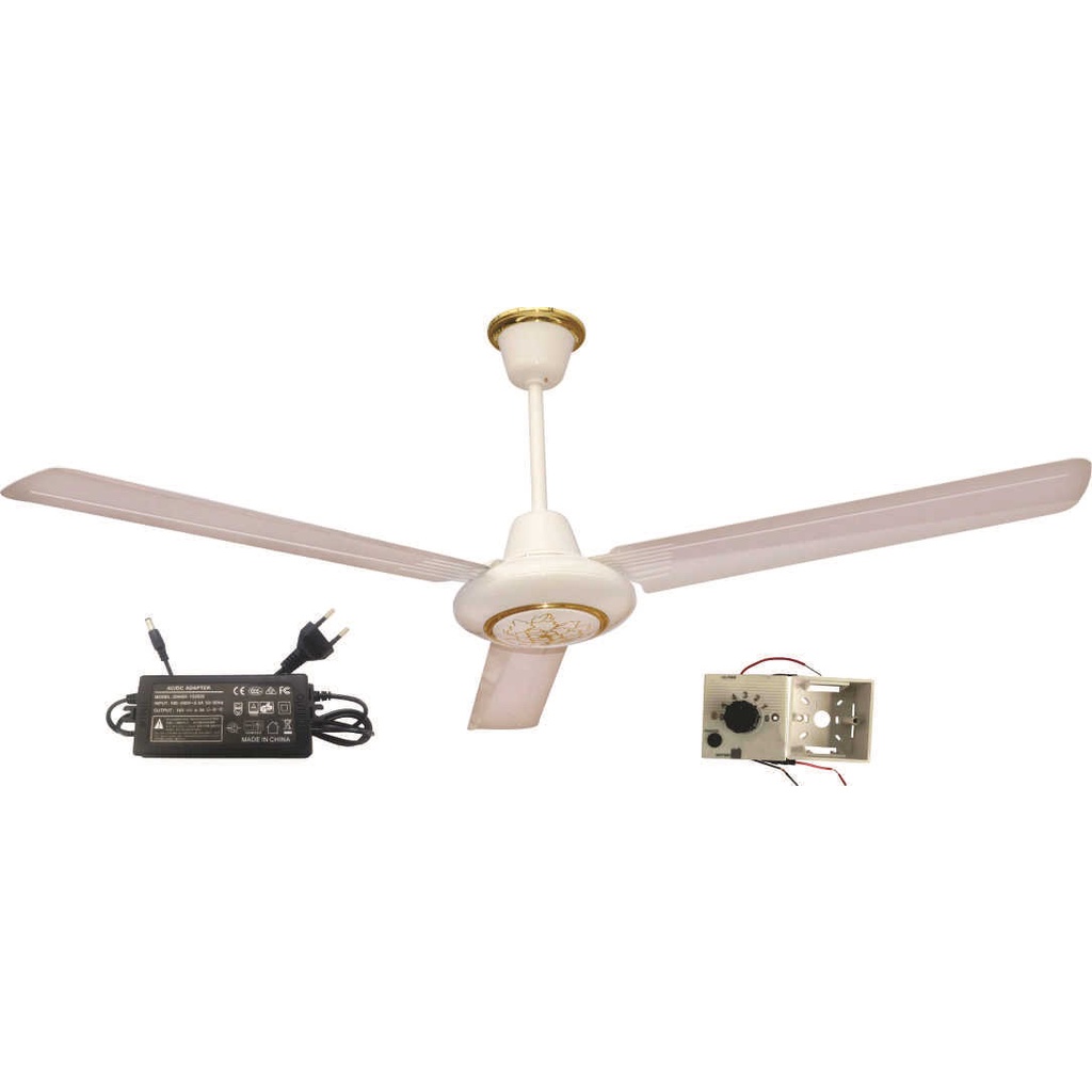Modern 56inch DC Ceiling Fan Solar / battery powered With Remote ...