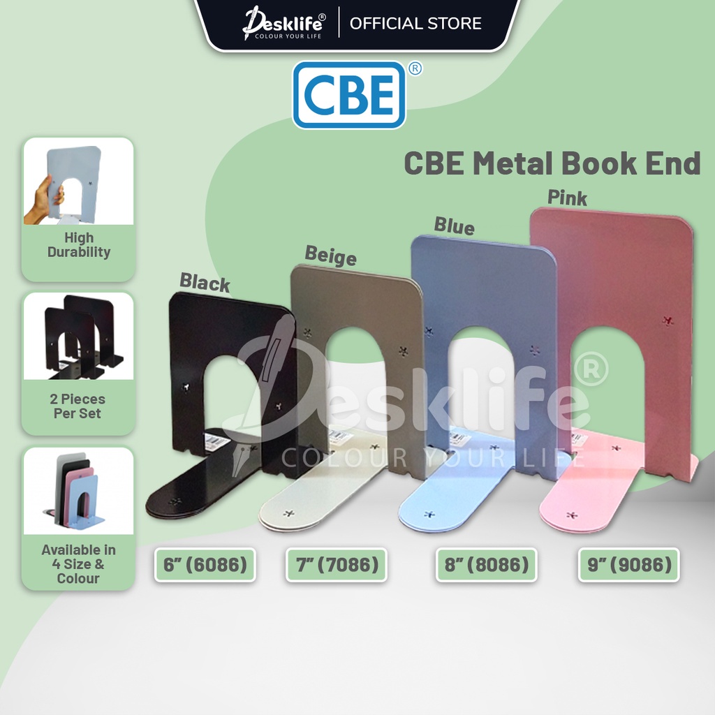 Desklife CBE 2pcs Book Rack Metal Book 6“ 7” 8” 9” Pastel Colour Stand ...
