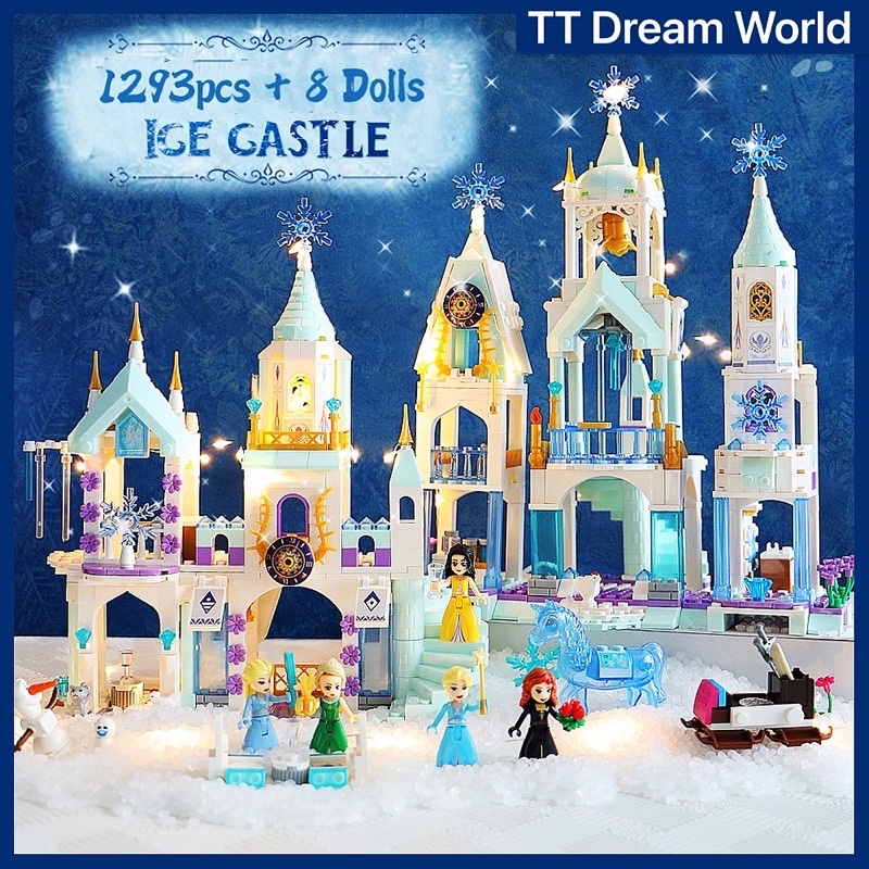 Girls Castle Block Dollhouse Playset Kid’s Princess Lego Building ...