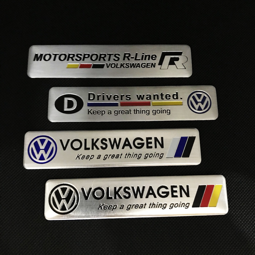 Volkswagen Car Body Metal Nameplate Sticker For VW R line GTI Polo Fox ...