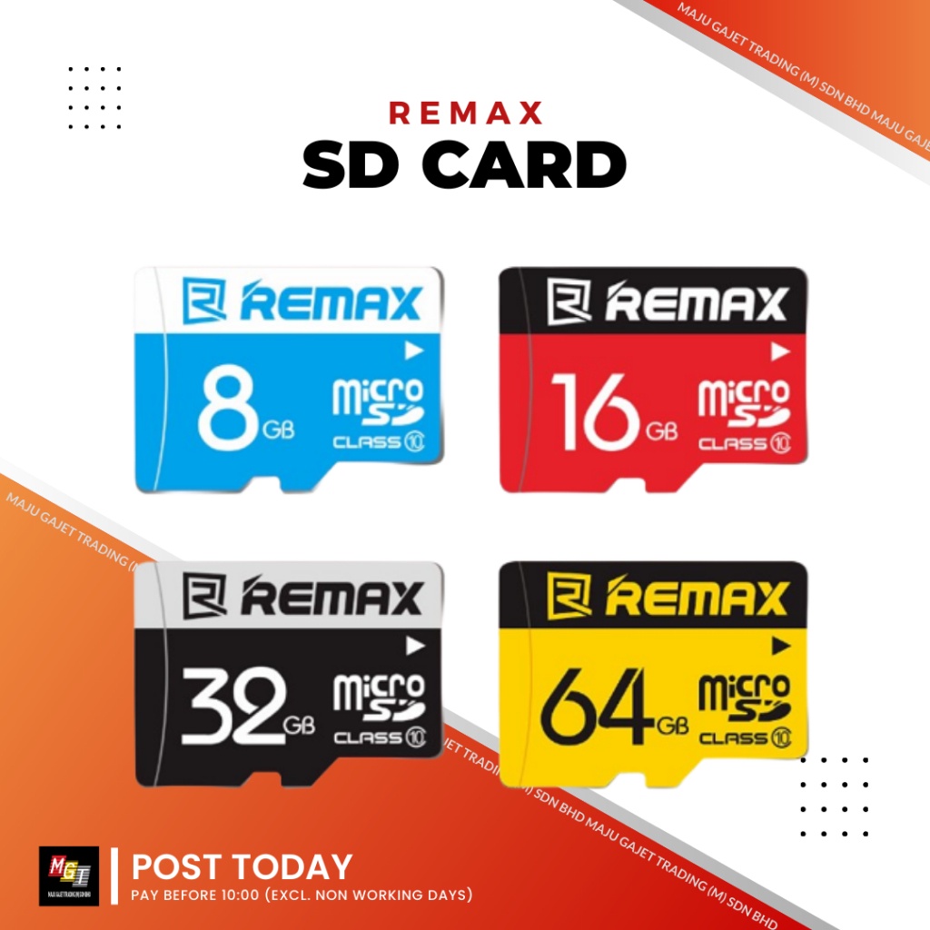 Original Remax Micro SD Memory Card Kad Memori 128gb 64gb 32gb 16gb ...