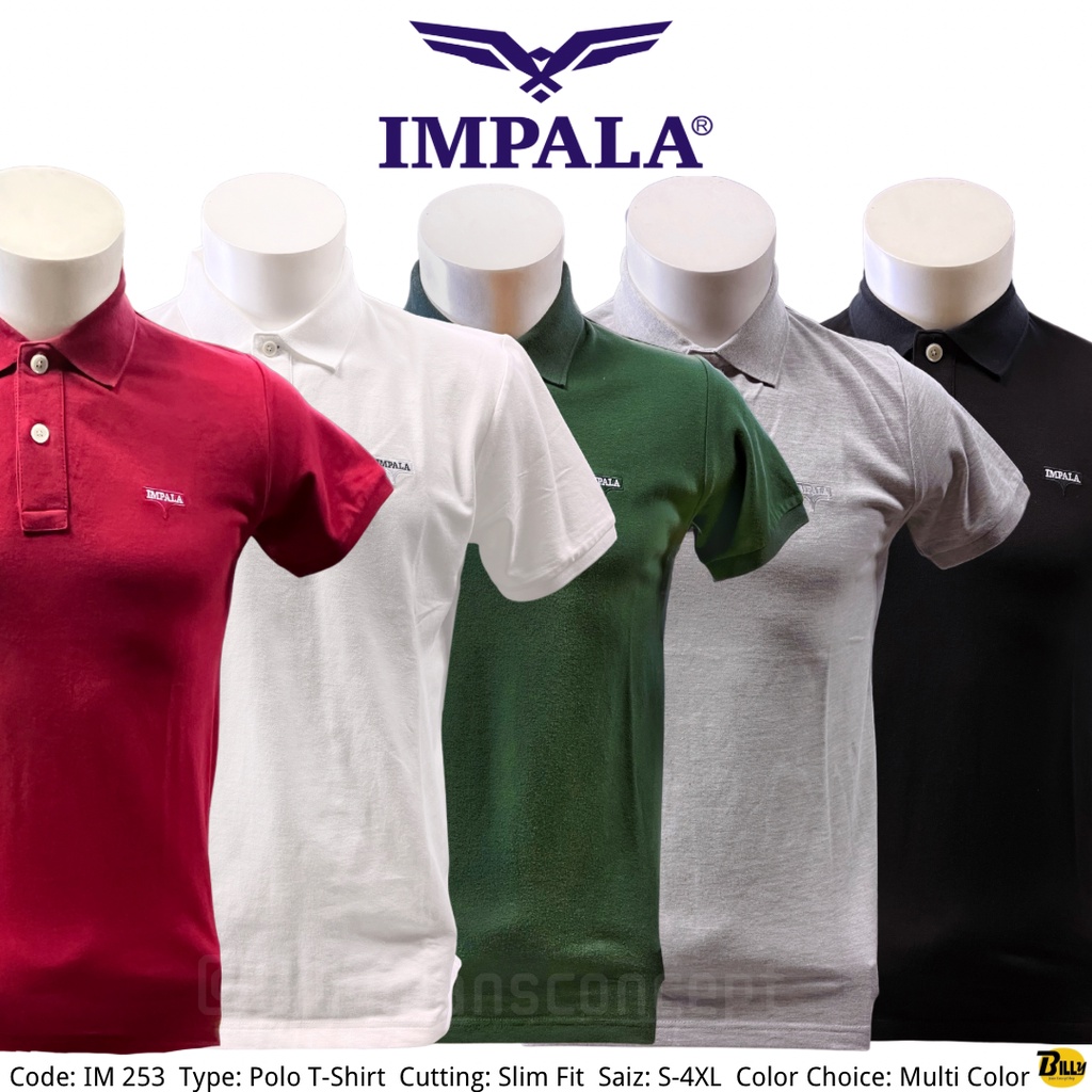 IMPALA Brand Men’s Comfort Casual Stretchable Slim Fit PoloT-shirt ( IM ...
