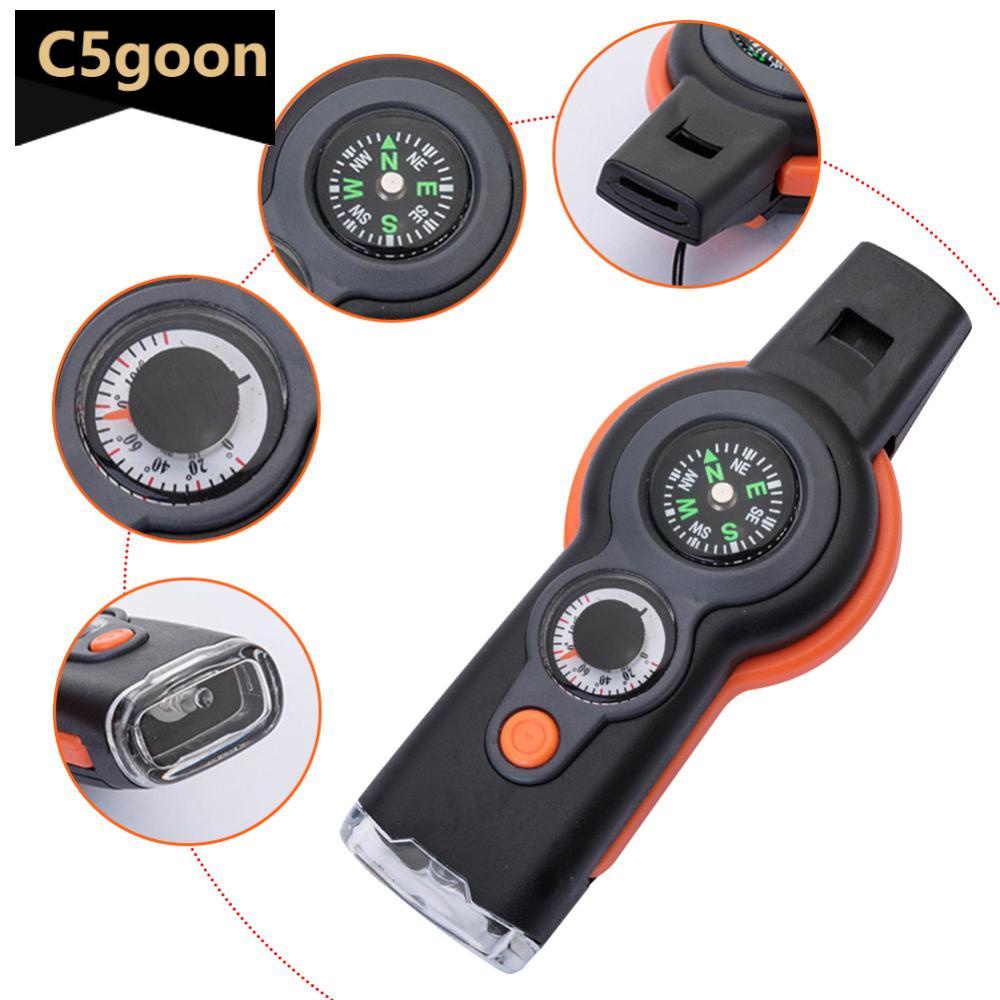 C5GOON Multifunction 7 In1 Outdoor EDC Survival Whistle Keychain with ...