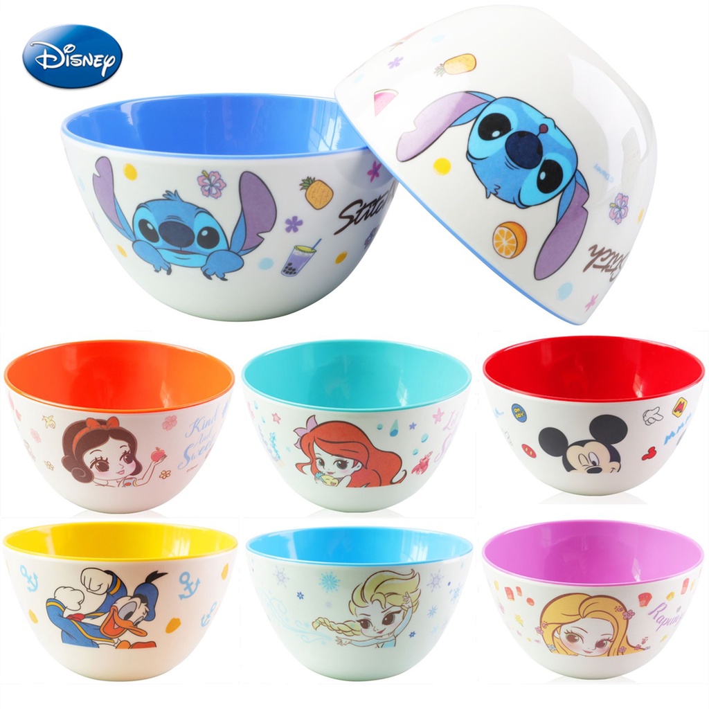 Disney Stitch Mickey Rice Bowl Baby Cartoon Mickey Mouse Donald Duck ...