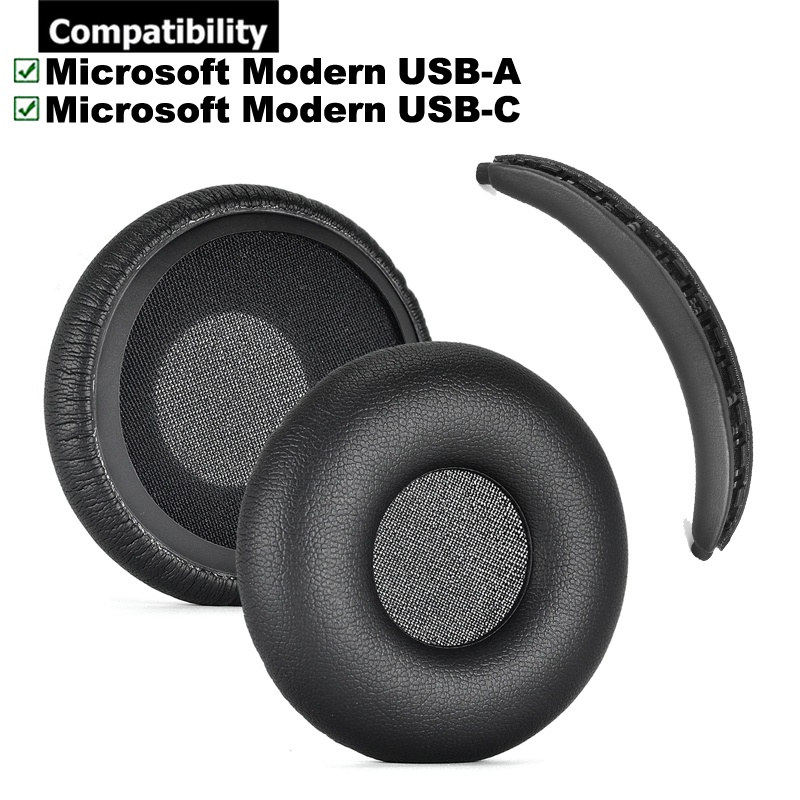 1 Pair Earpads for Microsoft Modern Wireless USB-A USB-C Headphone ...