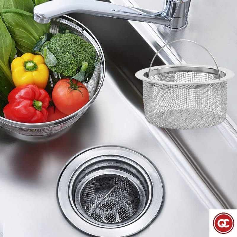 QC 1Pc Stainless Steel Sink Filter Trap Bathtub Hair Catcher Stopper ...