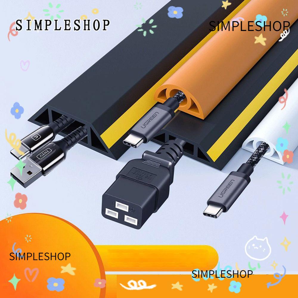 SIMPLESHOP Floor Cord Cover Anti-extrusion Cable Cover Hider Covers Electric Wire Slot Extension ...