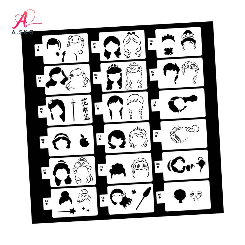 [COD] Face Paint Stencils Set for Kids Premium Material Lightweight DIY ...