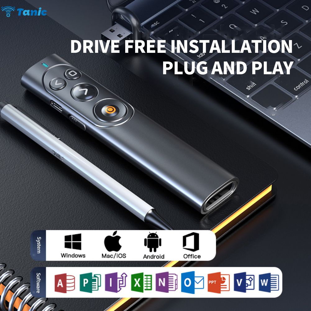 2.4ghz Wireless Presenter Usb& Usb C Laser Pointer With Remote Control ...