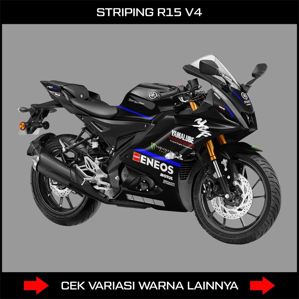 Yamaha R15 V4 LIVERY YZF STRIPING Sticker/R15M Graphic Motorcycle DECAL ...