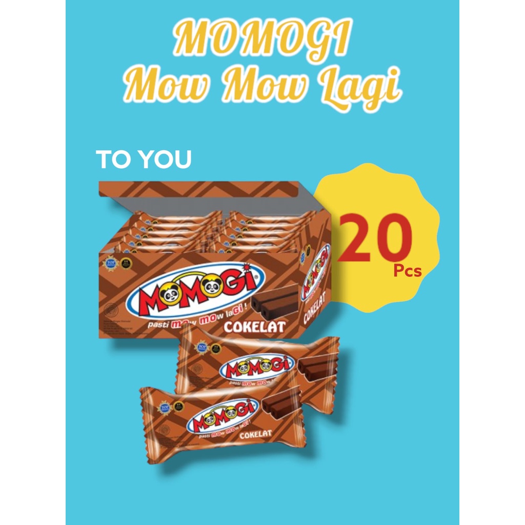 MOMOGI Stick Cokelat Makanan Ringan Ekstrudat - Netto 20 pcs x 6 gr ...