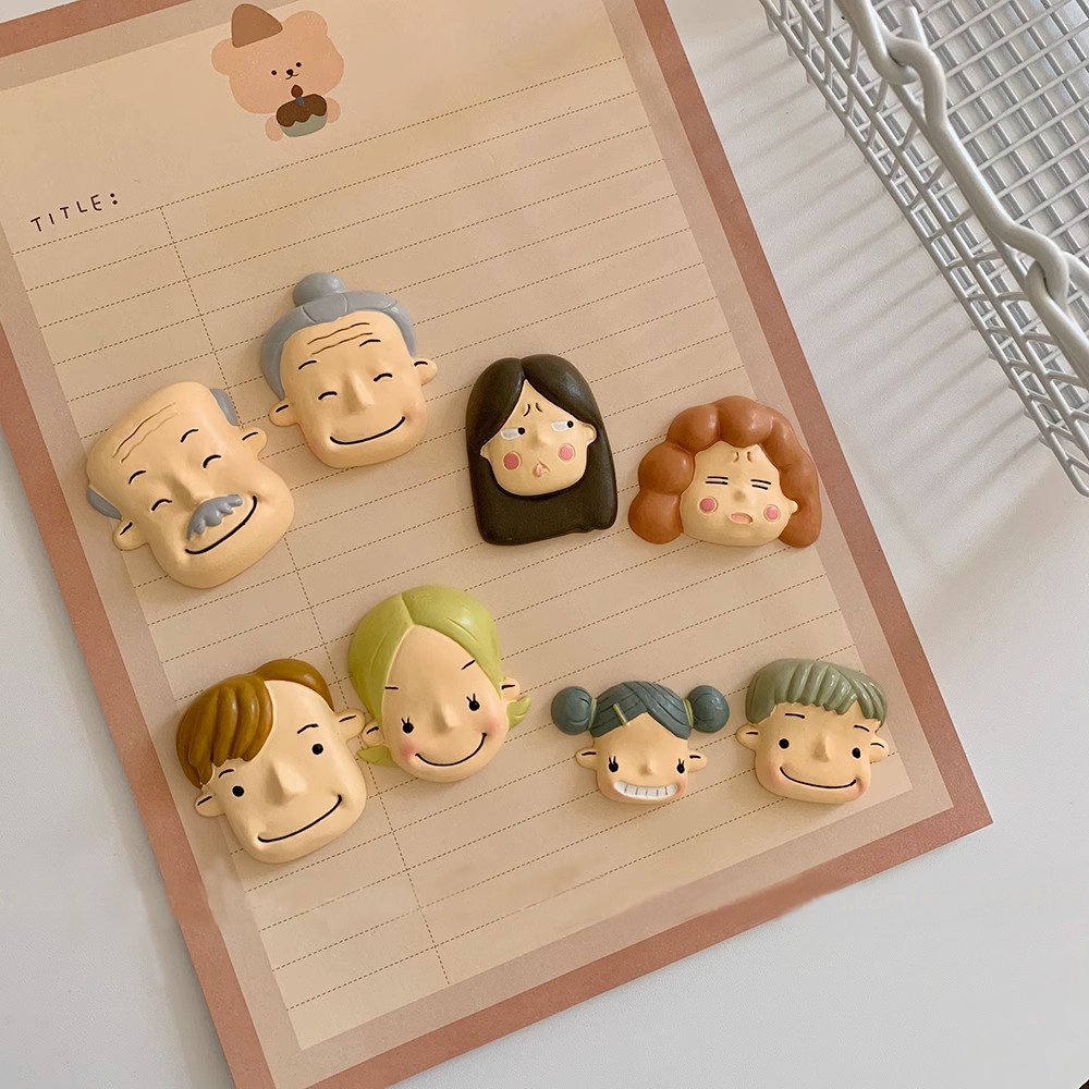 Cartoon Fridge Magnet Family Character Refrigerator Magnets Ins Home ...