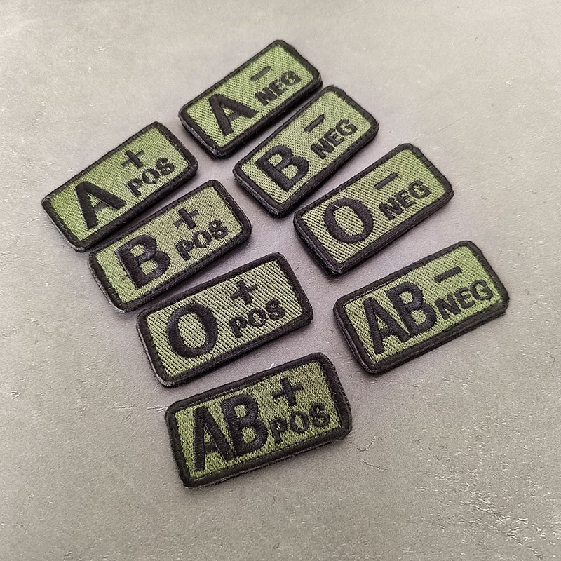 【Customized 】l embroidered blood type strip tactical embroidery A AB O ...