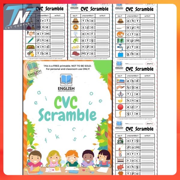 【Google drive】Scramble worksheet 4-6years old PDF soft copy-download ...