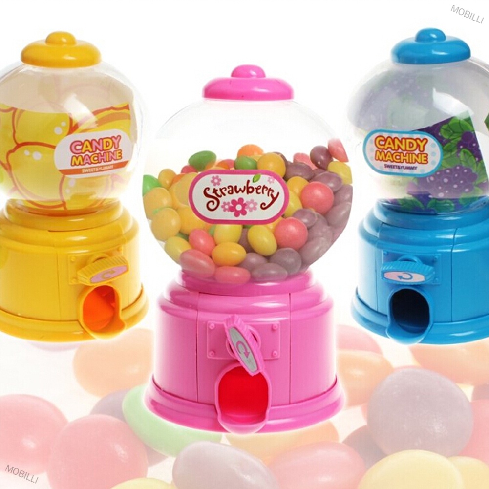 Mini Candy Gumball Dispenser Vending Machine Coin Money Saving Box ...