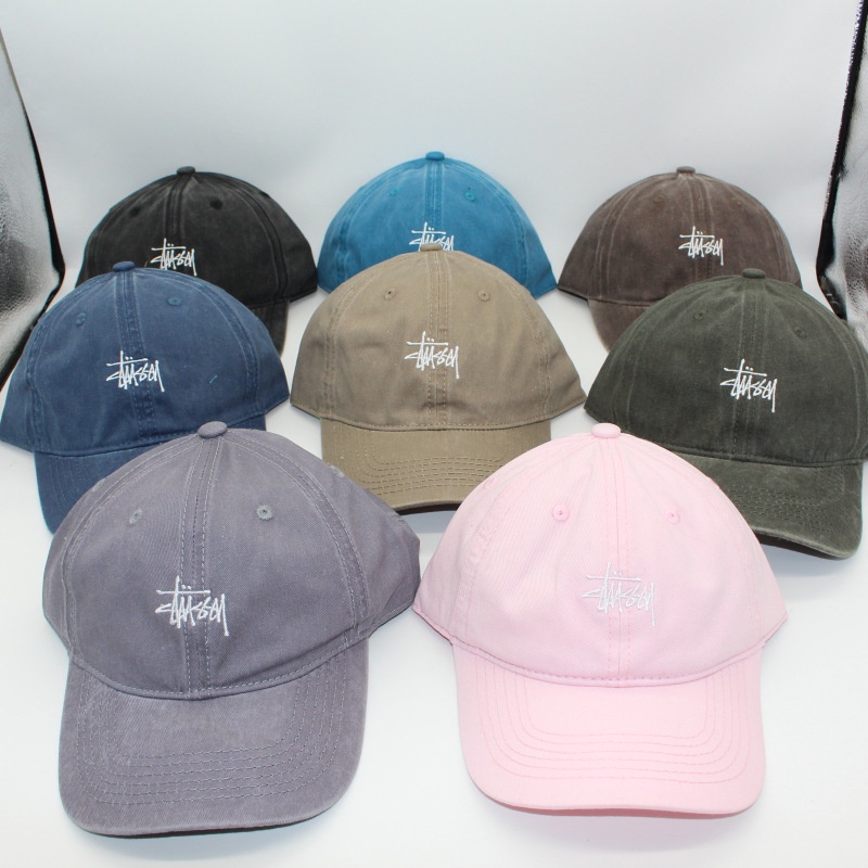 Snapback Baseball Hat Cursive Embroidery Washed Soft Top Cap Curved ...