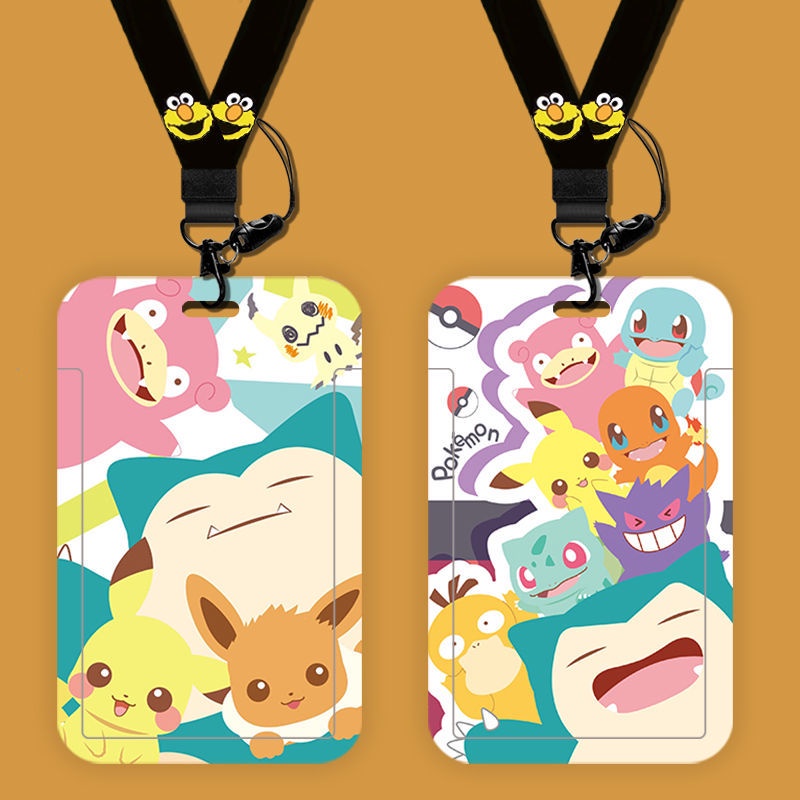 Cartoon Pokemon Pikachu ID Card Holder lanyard ID Card Holder Subway ...