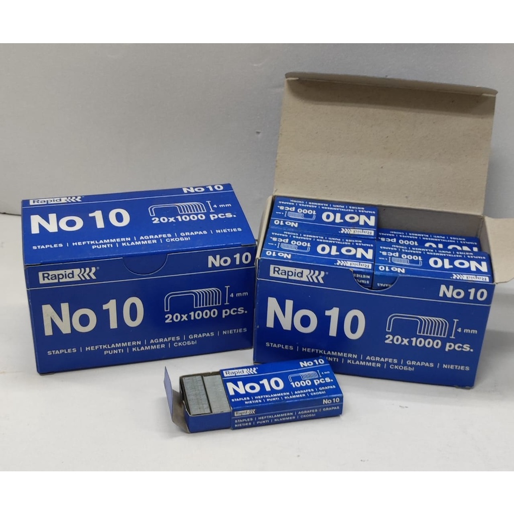 Rapid Staples / Dawai Kokot No.10 - (1000 pcs) - ( 20 Small Boxes ...
