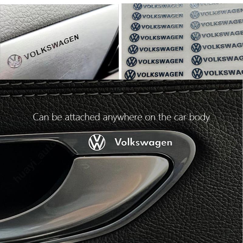 Volkswagen Logo 3D Exterior Metal Sticker Car Interior Decorative ...