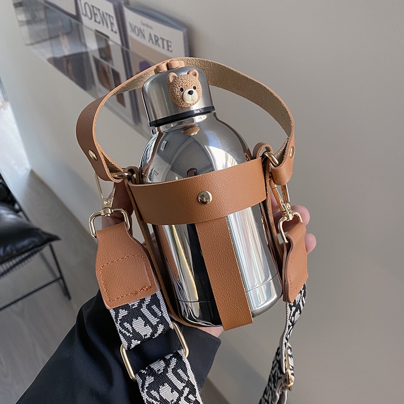 Botol Air Tumbler with Straw Coffee Mug Thermos Stainless Steel Cup Ice ...